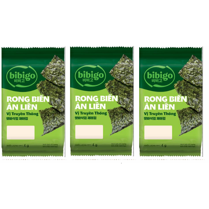 Bibigo Korean Instant Seaweed Traditional Flavor 3 Packs 4g | Shopee ...