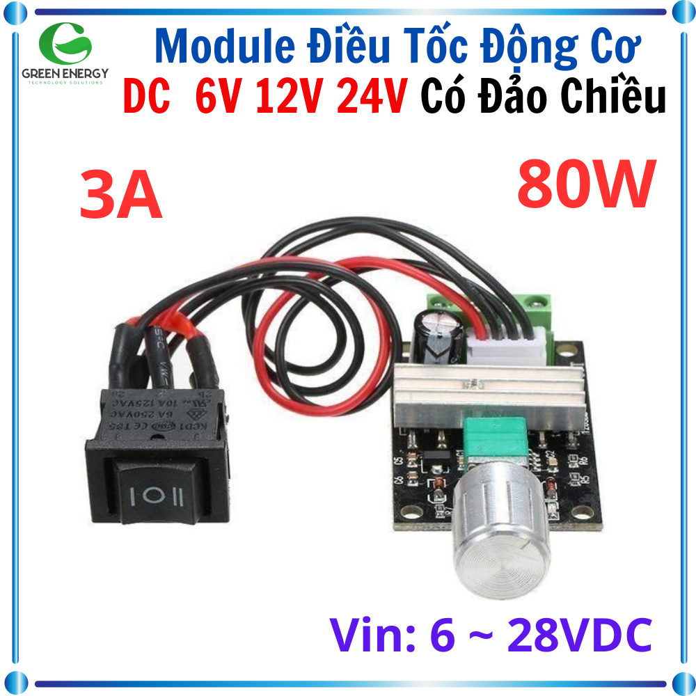 Dc Motor Speed Control Module 6V 12V 24V PWM 3A 80W Reversible | Shopee Philippines