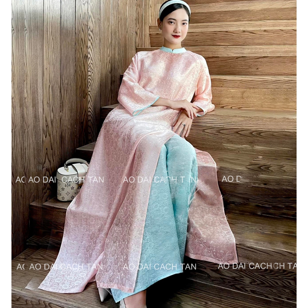 Modern brocade ao dai for women, worn for weddings and ceremonies CNY ...