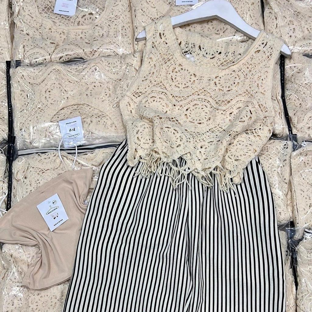 LO sweater + striped pants set_1122_ short legs btq2 | Shopee Philippines