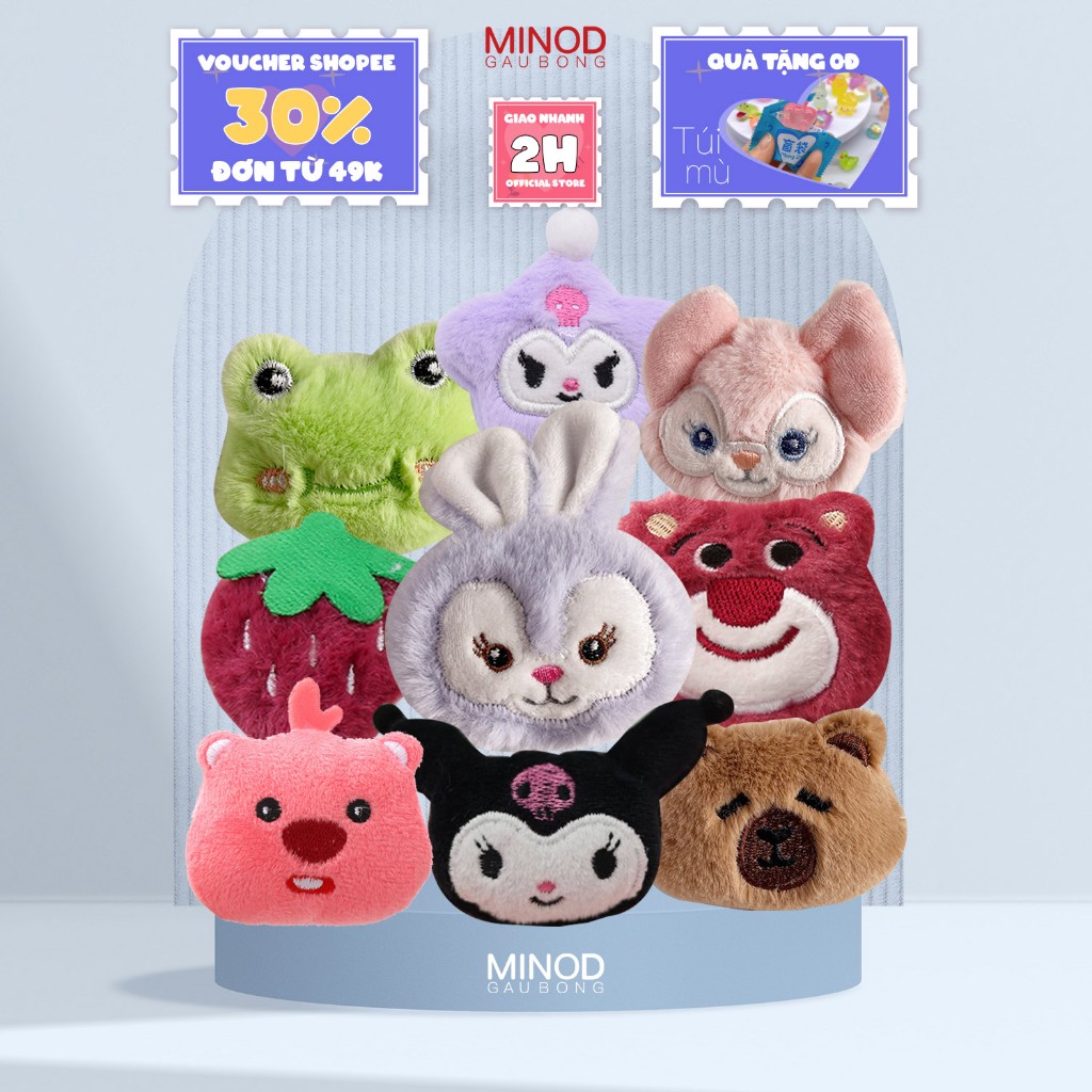 Mini Teddy Bear, Strawberry Bear, Labubu, Loopy Assorted Flower Face ...