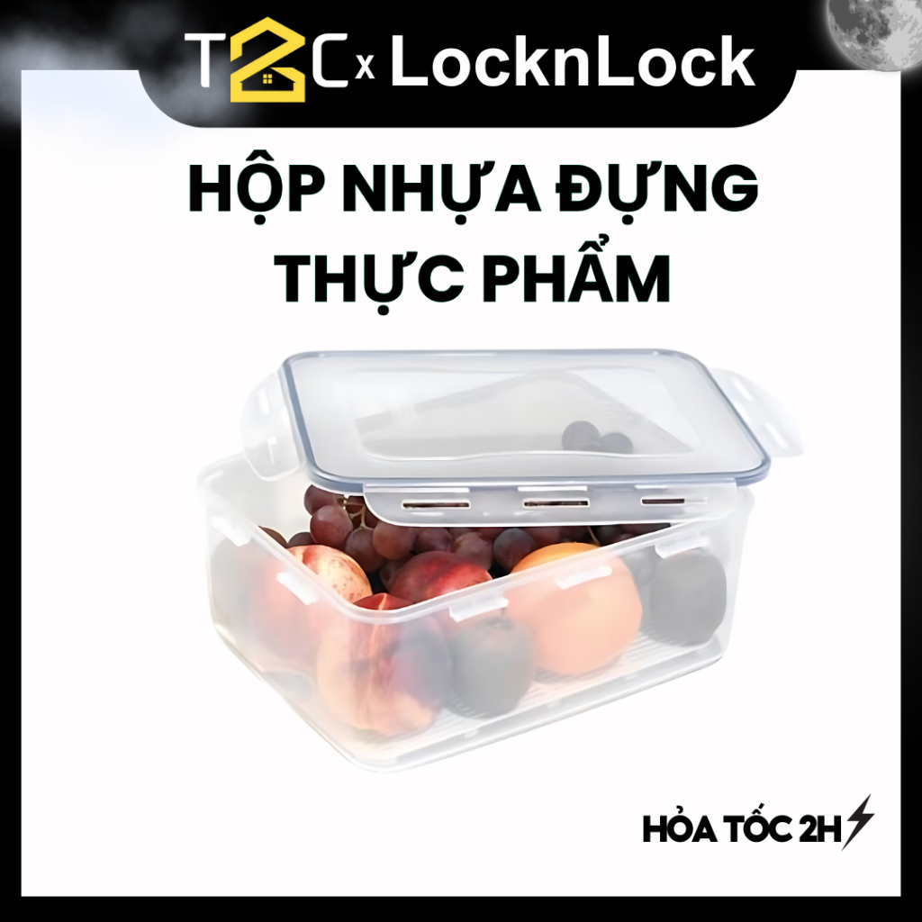 Locknlock Plastic Food Storage Box 5 Liter Genuine PP Large Food ...