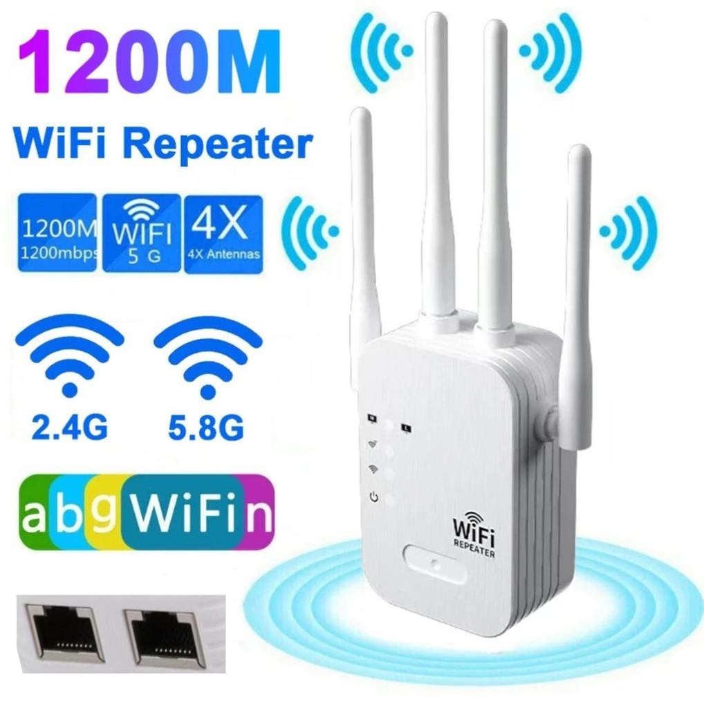 High-speed 4-band Wifi signal booster 2.4GHz 5GHz Expand coverage area ...