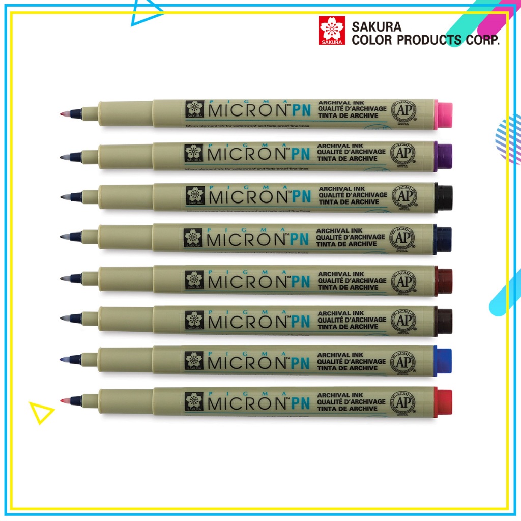 Sakura Pigma Micron PN flexible plastic nib line pen - Nib 0.2mm ~ 0 ...
