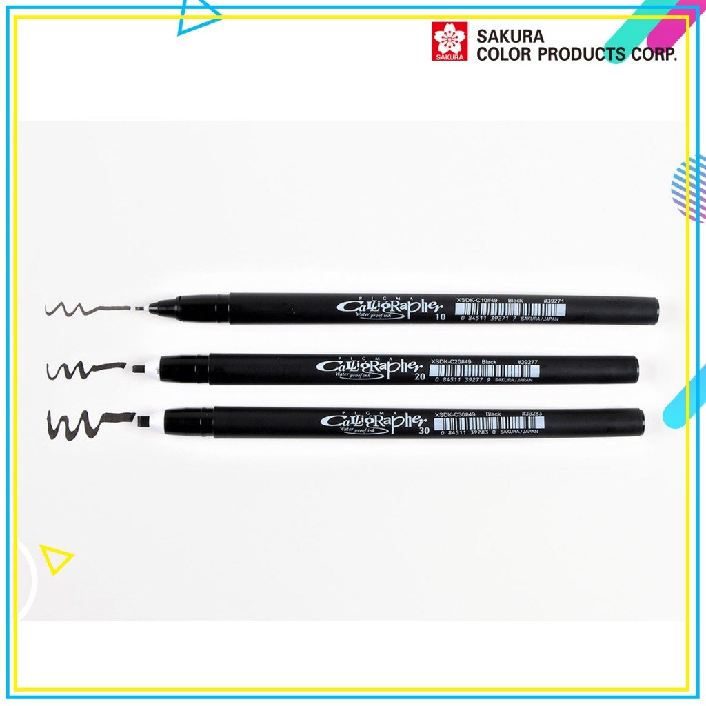 Sakura Pigma Calligrapher non-smudge ink calligraphy pen - Black ...