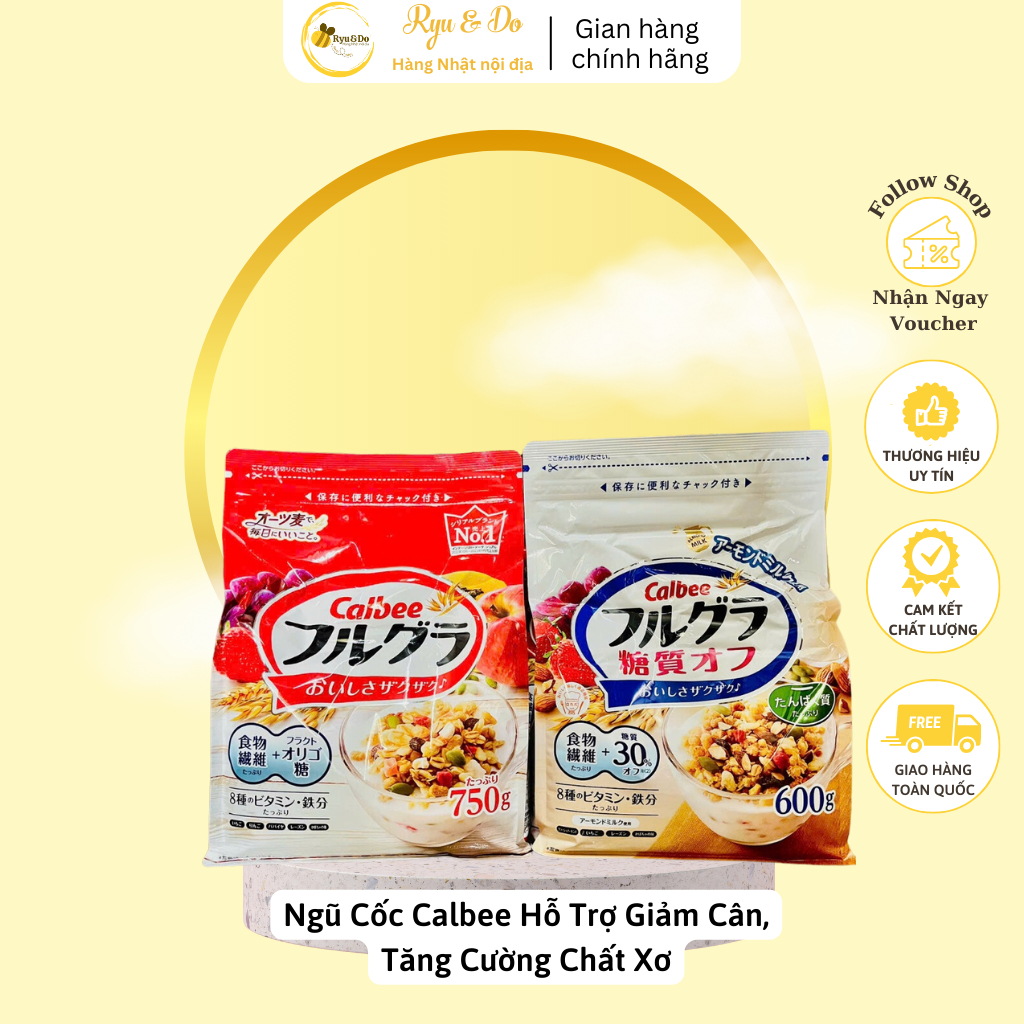 Calbee Cereal Meal Replacement, Supports Weight Loss, Enhances Fiber, Vitamins, and Minerals ...