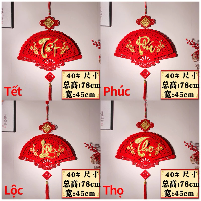 Khanh FAN decorative velvet CNY spring - happiness - fortune ...