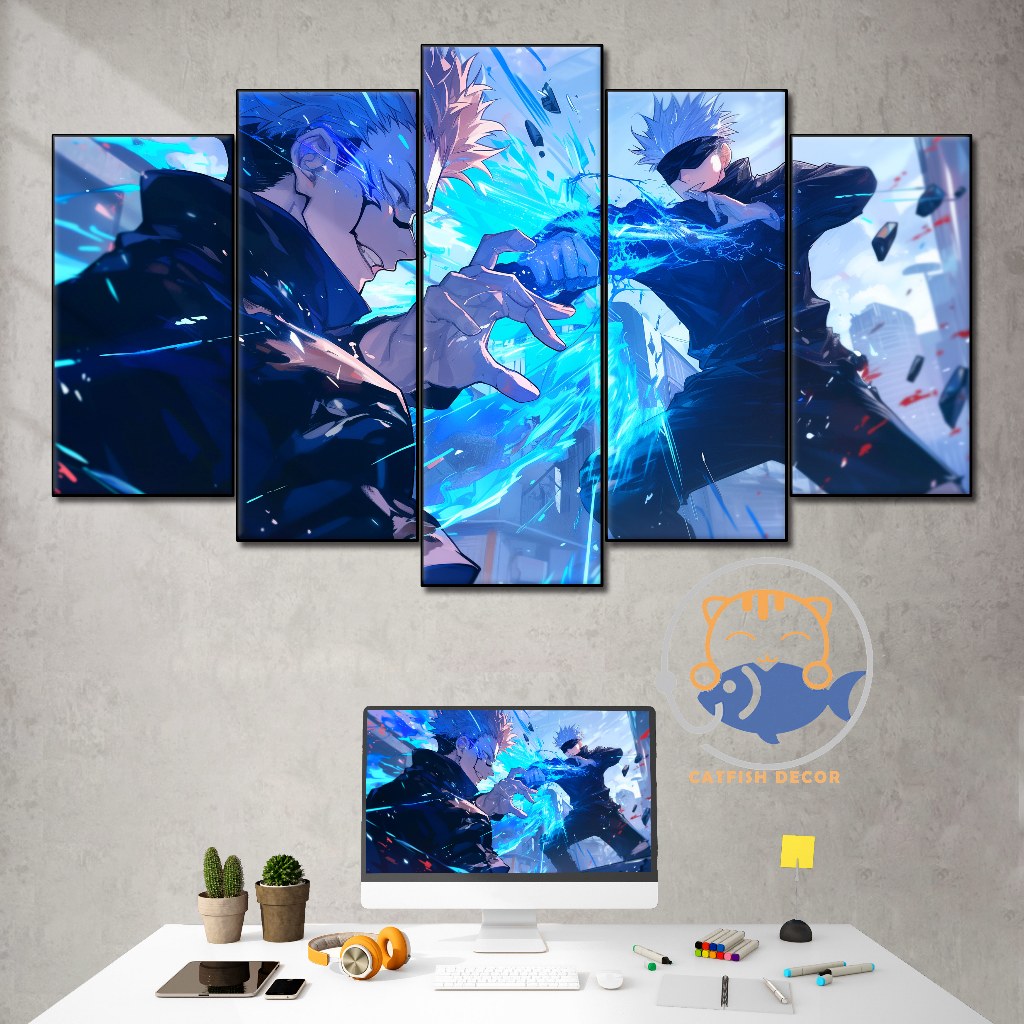 Mosaic of 5 Wall Stickers WAR RECOVERY MAGIC Formex Mirror - Jujutsu ...