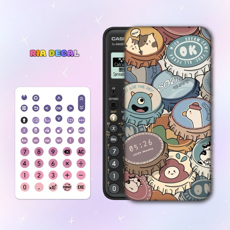 Casio 580, 570 computer stickers have images printed upon request ...