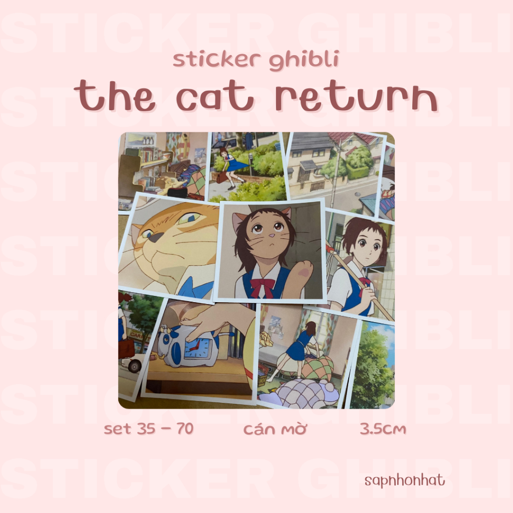 Pale Small Stall | Set of 35 - 70 Ghibli The Cat Returns Anime Sealing ...