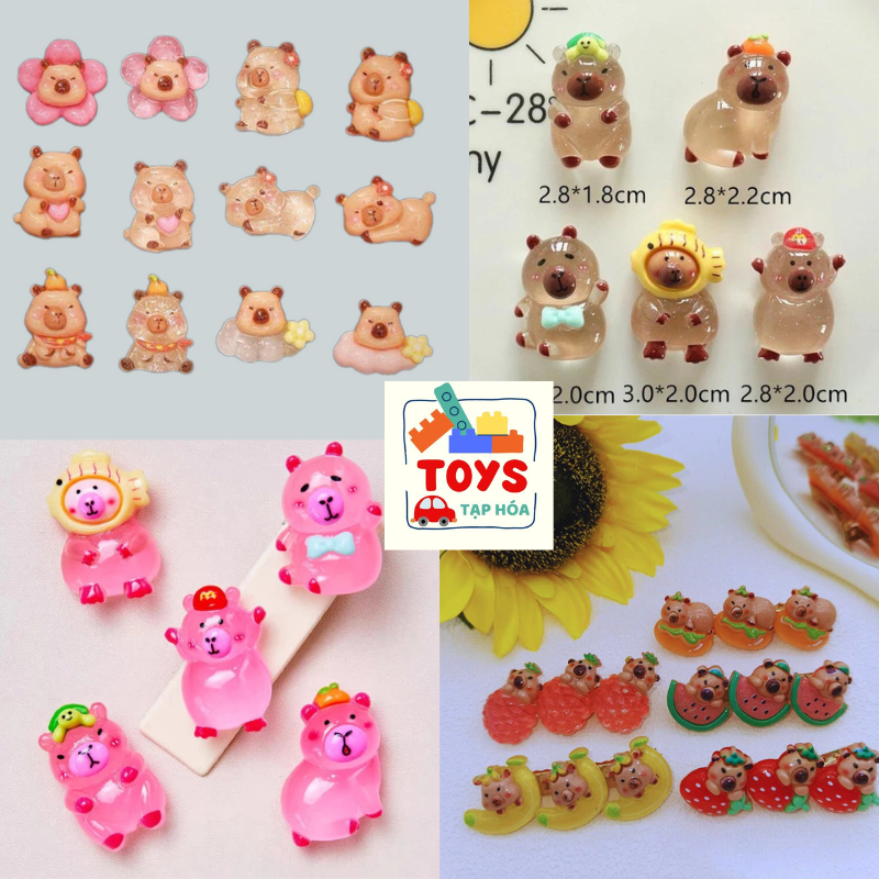 100% Luminous Brown Capybara Charm Labubu, Jibbitz, DIY Mouse Slipper ...