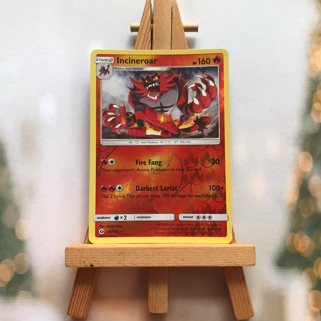 Pokemon Incineroar 26/149 Picture Cards - Odd Cards Sun & Moon (Base ...