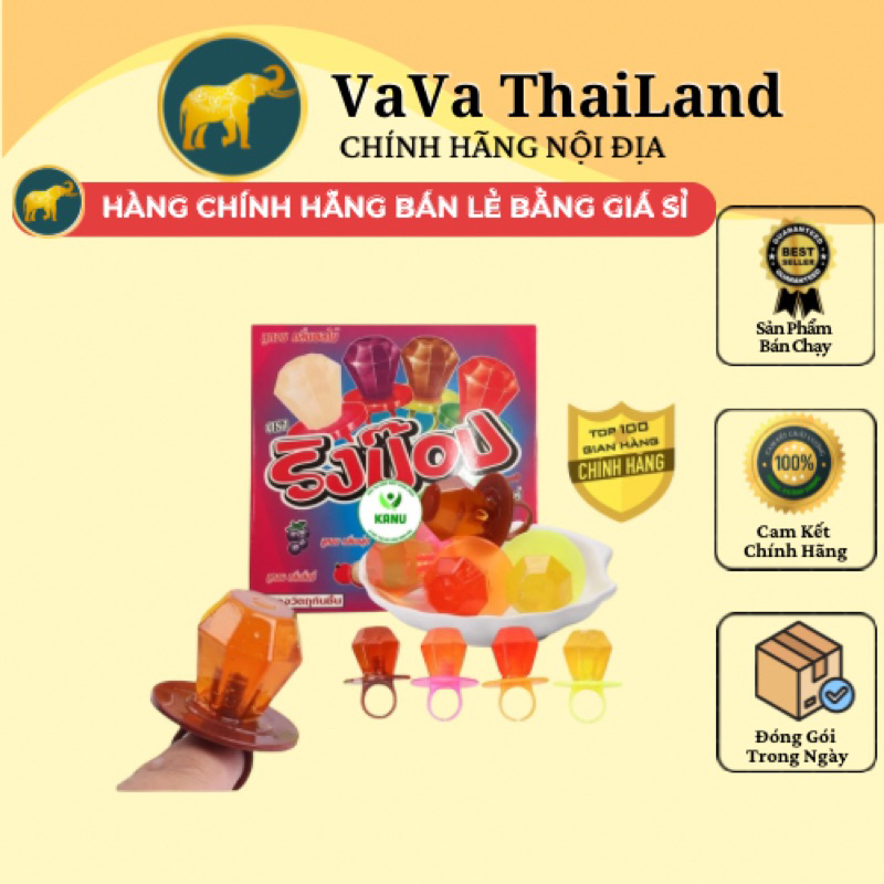 Box of 24 Thai Ringpop diamond ring candies 4 flavors strawberry, grape ...