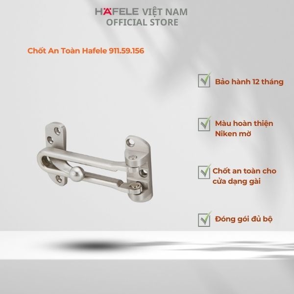 Hafele Safety Latch 911.59.156, matte Nickel color | Shopee Philippines
