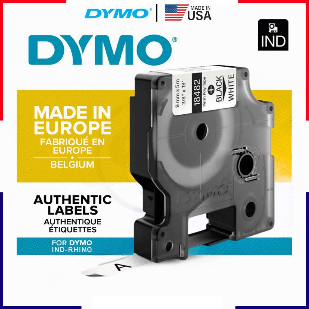 Dymo (IND) Vinyl industrial printing labels for Rhino printers | Shopee ...