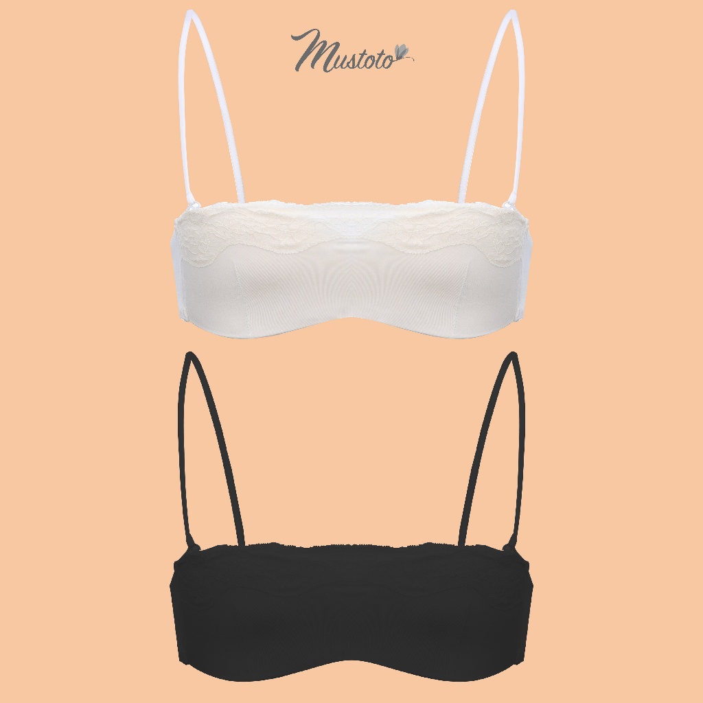 Combo of 2 Women's Bras Musoto Strapless Thin Foam Rimless Leveche ...