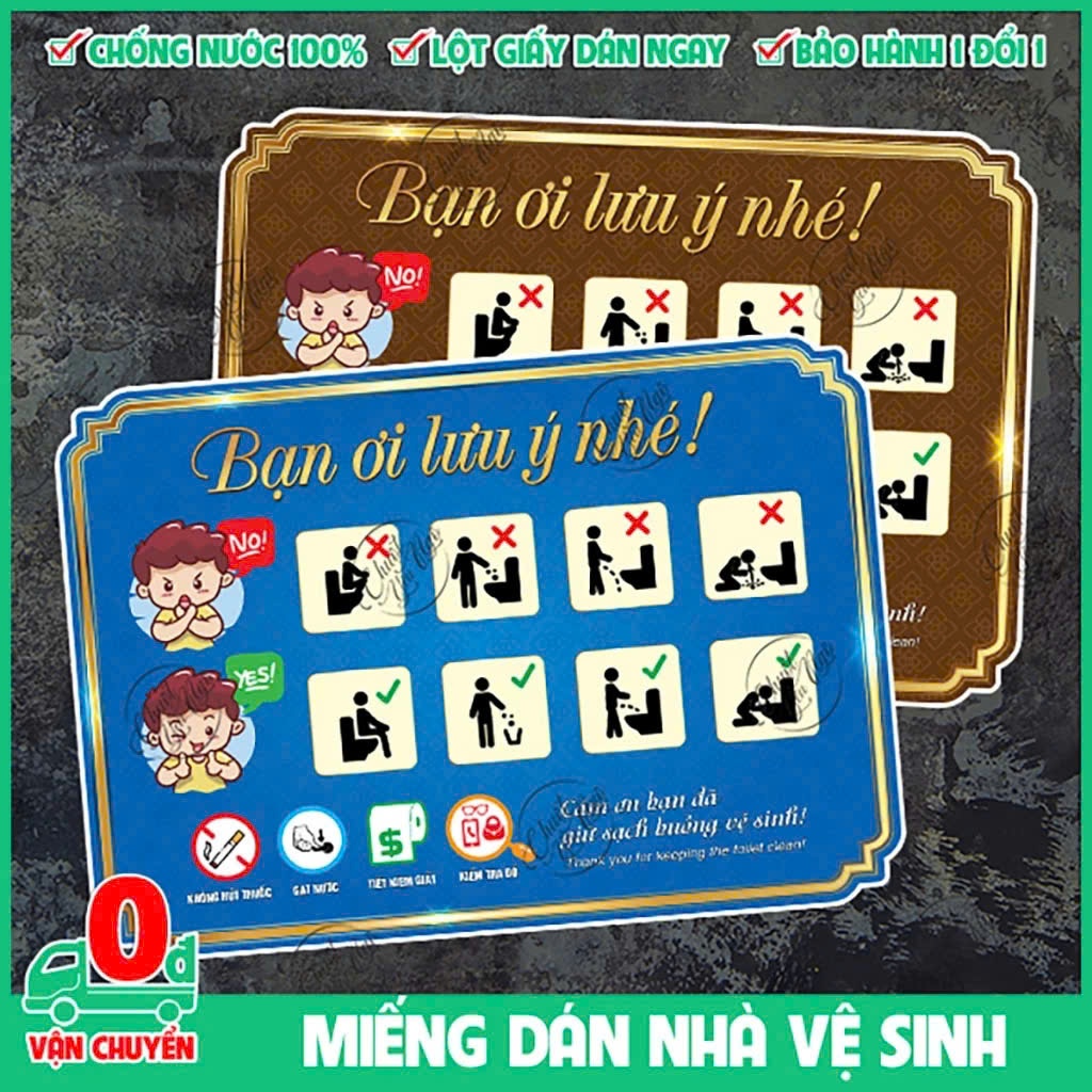 Waterproof reminder for TOILET and TOILET stickers. | Shopee Philippines