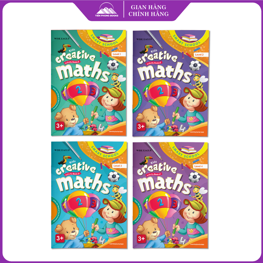 Book - Kids Creative Activity Book Of Maths 3+ Combo Of 4 Creative Math ...
