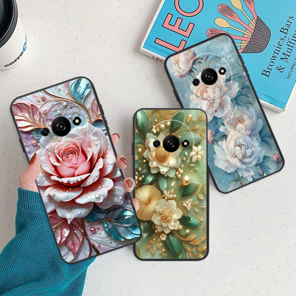 Xiaomi Redmi A3 CASE with luxurious, beautiful, cheap floral print/PN ...