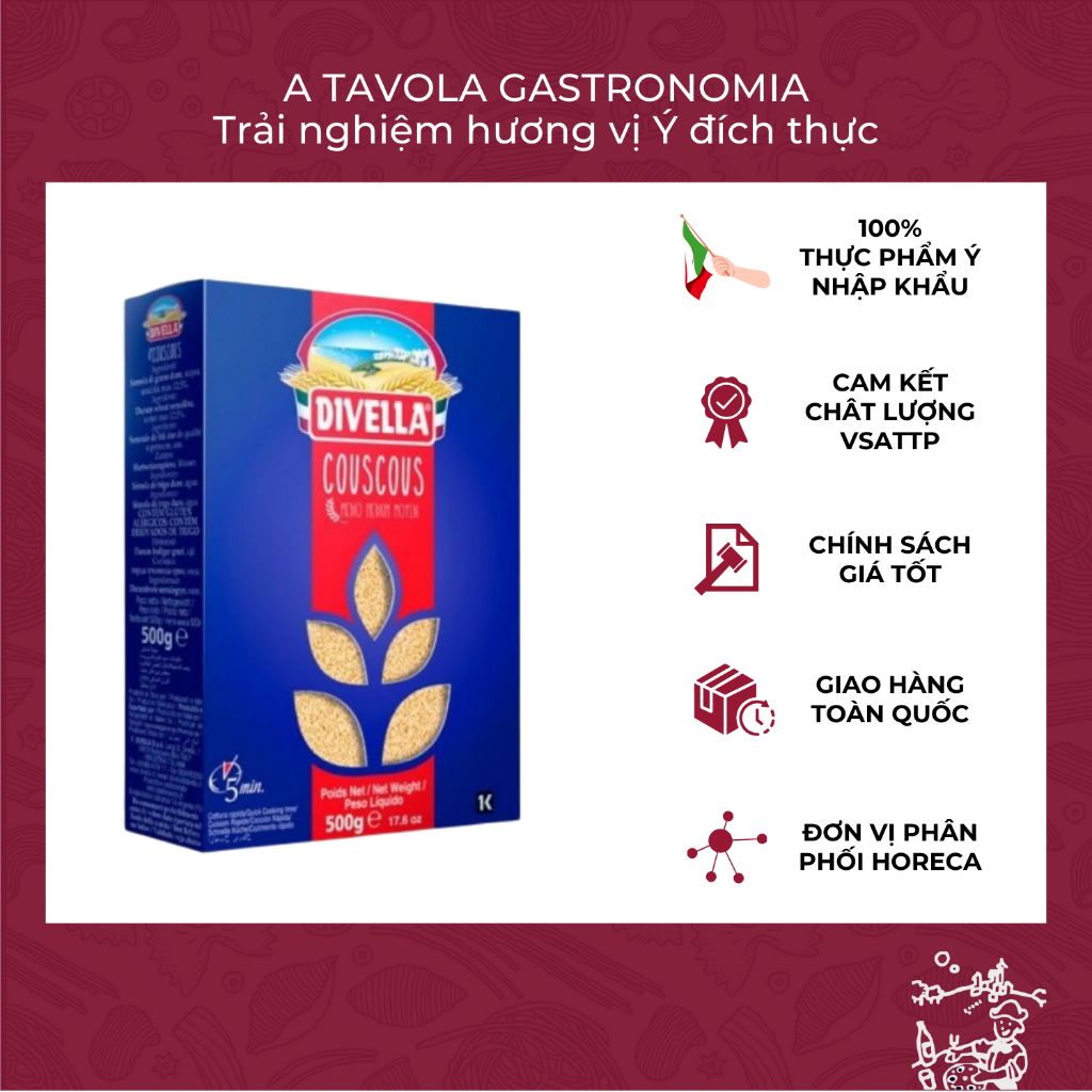 Divella Couscous Seeds 500g box [Genuine Cous Cous Seeds] | Shopee ...