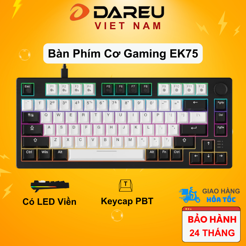 DareU EK75 Mechanical Gaming Keyboard (2 sides RGB strip, DareU DREAM ...