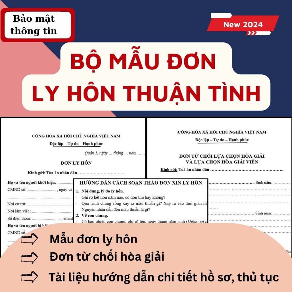 Consent divorce application form set with complete documents ...