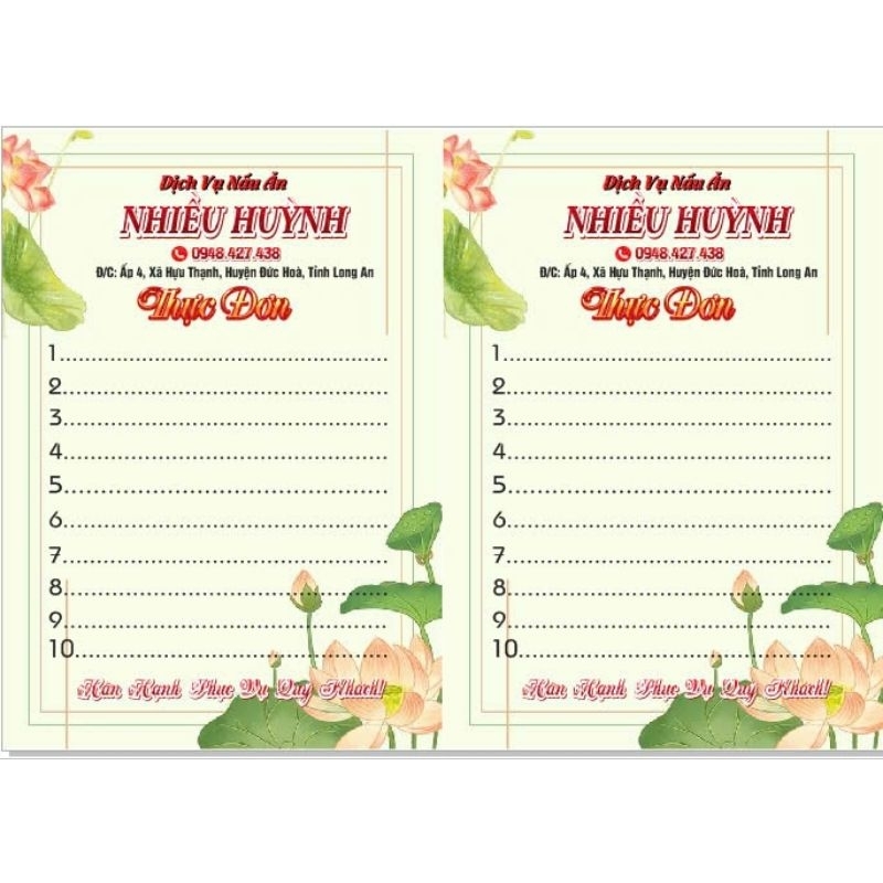 Menu for cooking groups, restaurants, a5 paper size with complete ...