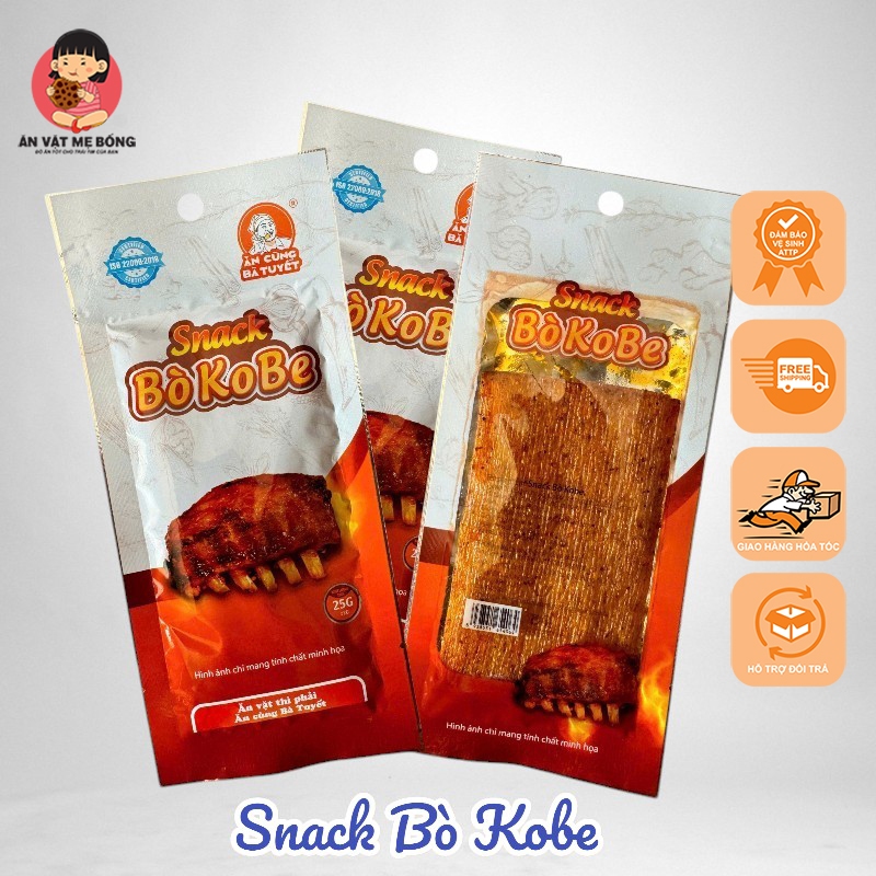 Ba Tuyet Kobe Beef Snack, school gate Snack, 25g pack | Shopee Philippines