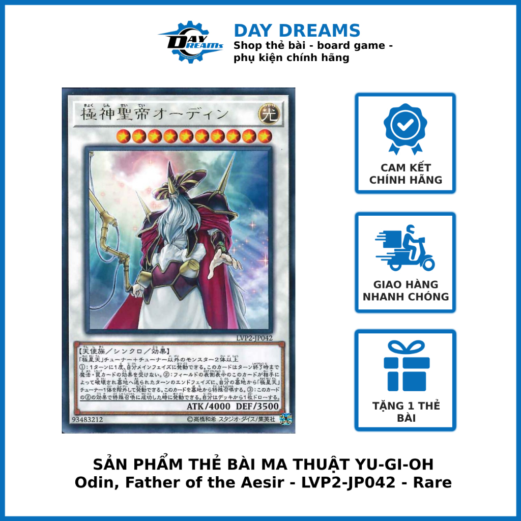 GENUINE YUGIOH CARD: Odin, Father of the Aesir - LVP2-JP042 - Rare | Shopee Philippines