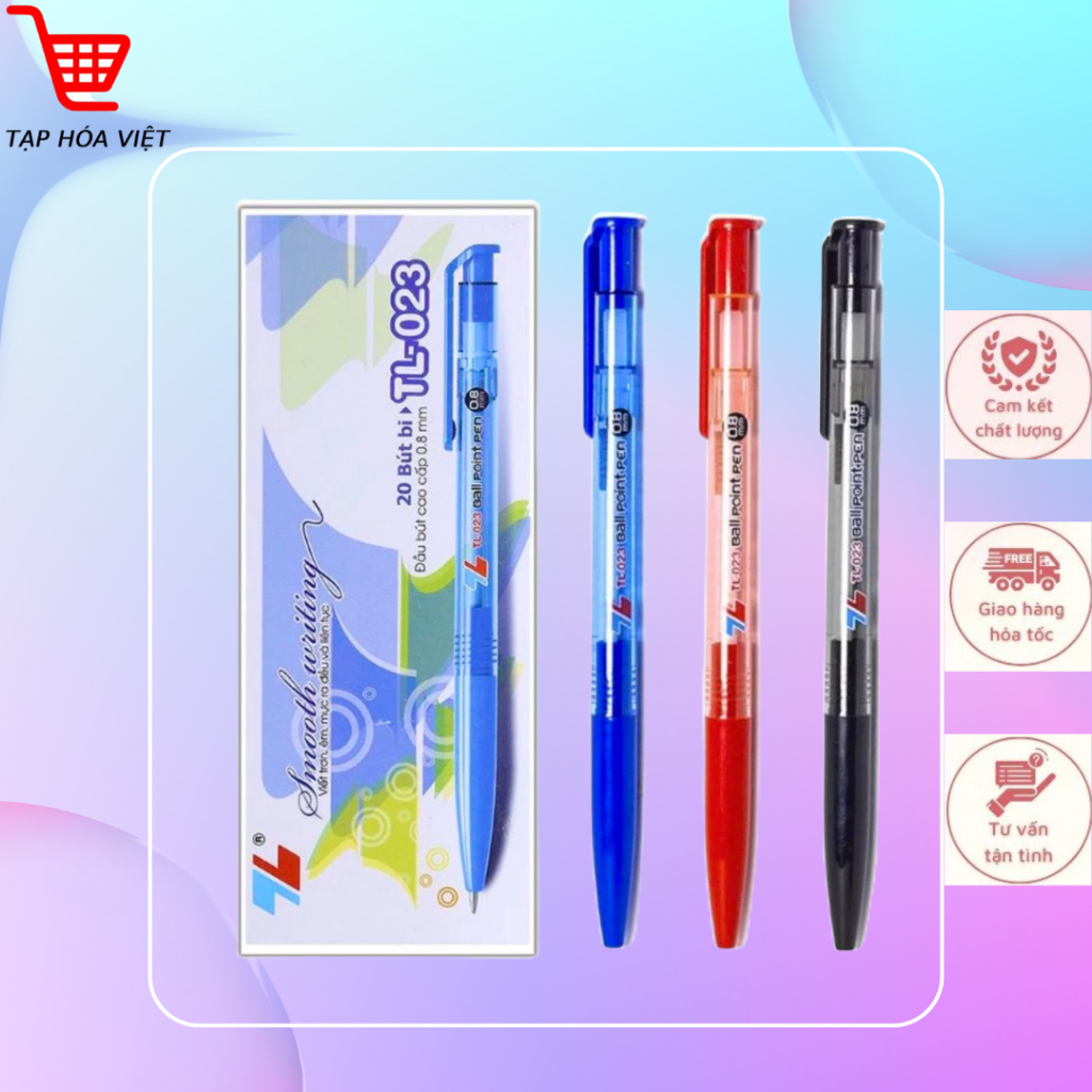 Thien Long ballpoint pen TL-023 0.8mm nib (box of 20 pens) | Shopee ...