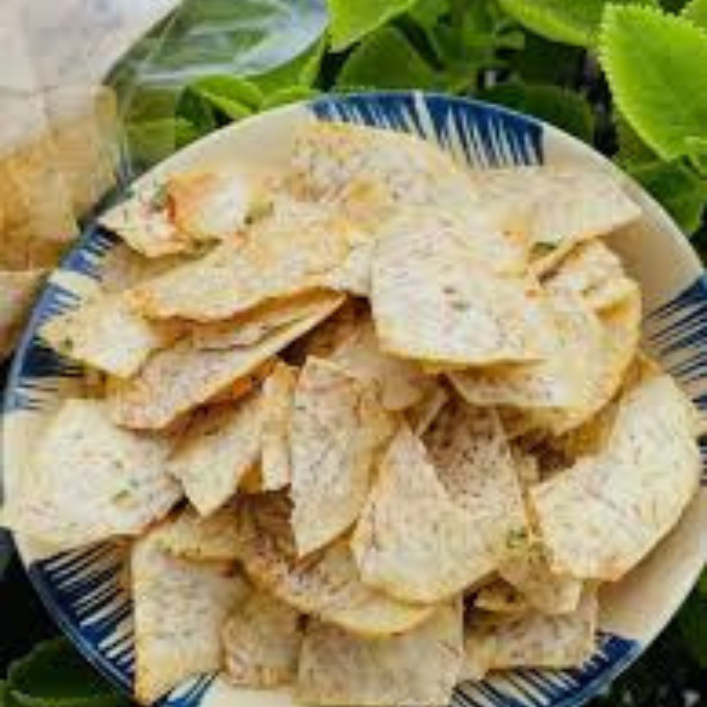 Dried Taro with Coconut and Crispy Onion Sauce, Unique Flavor, Enjoy ...