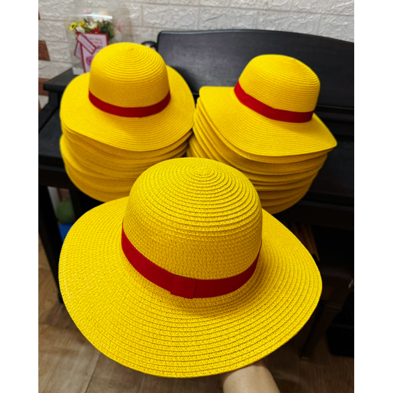 Luffy onepiece hat / monkey luffy straw hat cosplay costume | Shopee ...