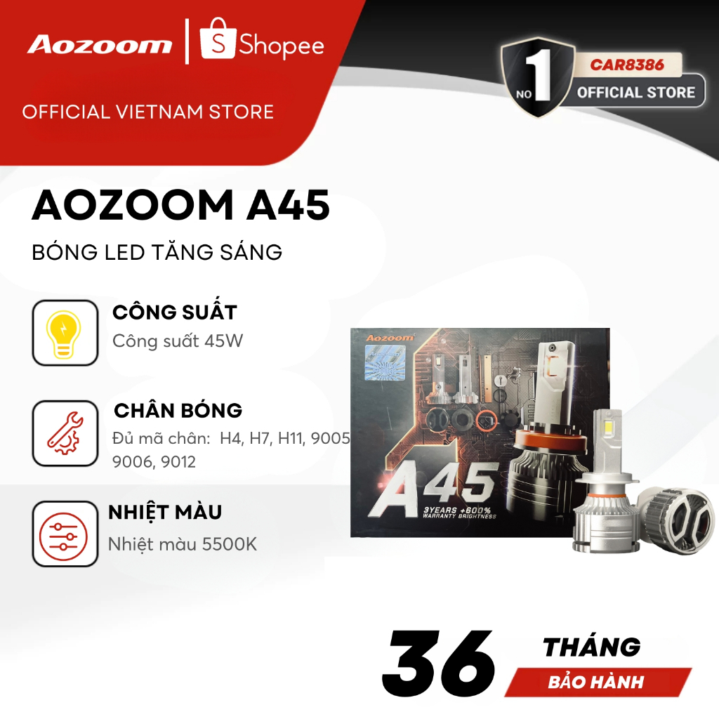 Aozoom A45 Led Bulb 45W Genuine 3-Year Color Temperature Brightening ...