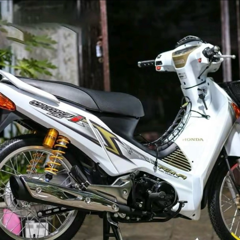 Future neo, wave 125i Removable Stamp Model. White car 3-layer decal ...