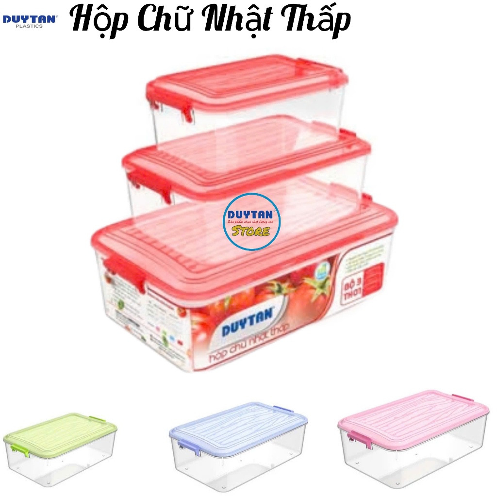Set of 3 Food Boxes with Snap Lids 850 / 1600 / 3300ml Low Rectangular ...