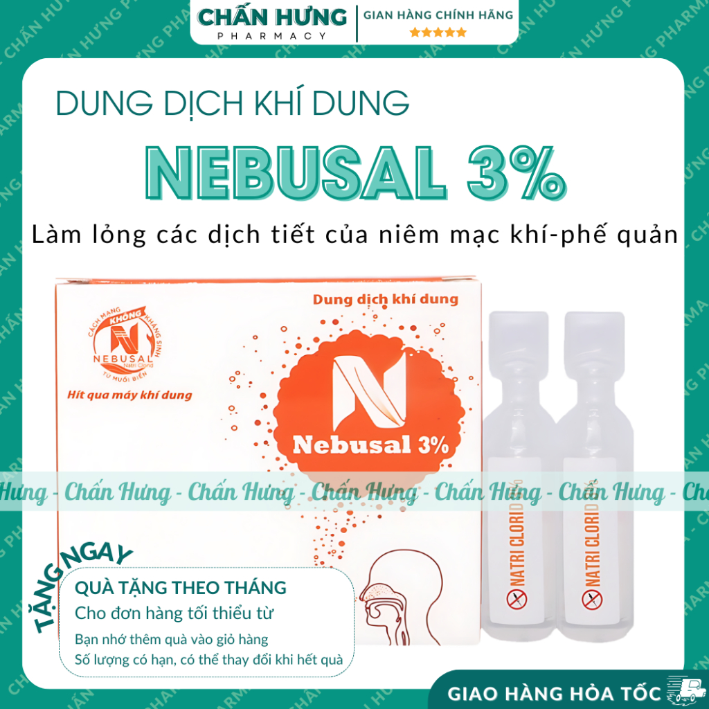 Nebusal 3% aerosol solution helps clean the respiratory tract and ...