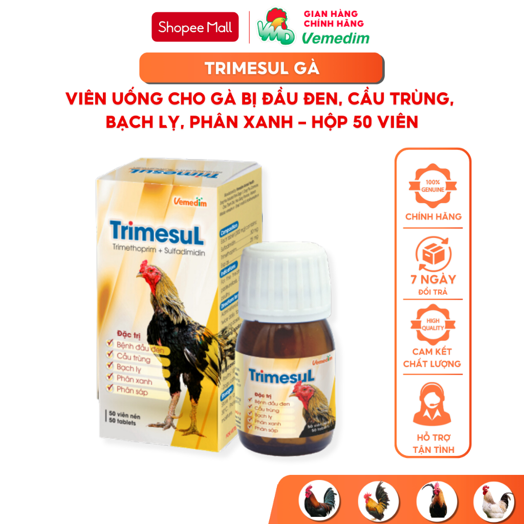 Vemedim Trimesul oral for fighting chickens with CRD, pasteurellosis ...