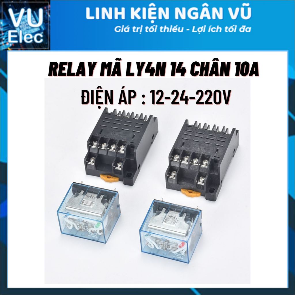 Intermediate relay LY4N 12V - 24V - 220V 14 pins 10A, relay, relay ...