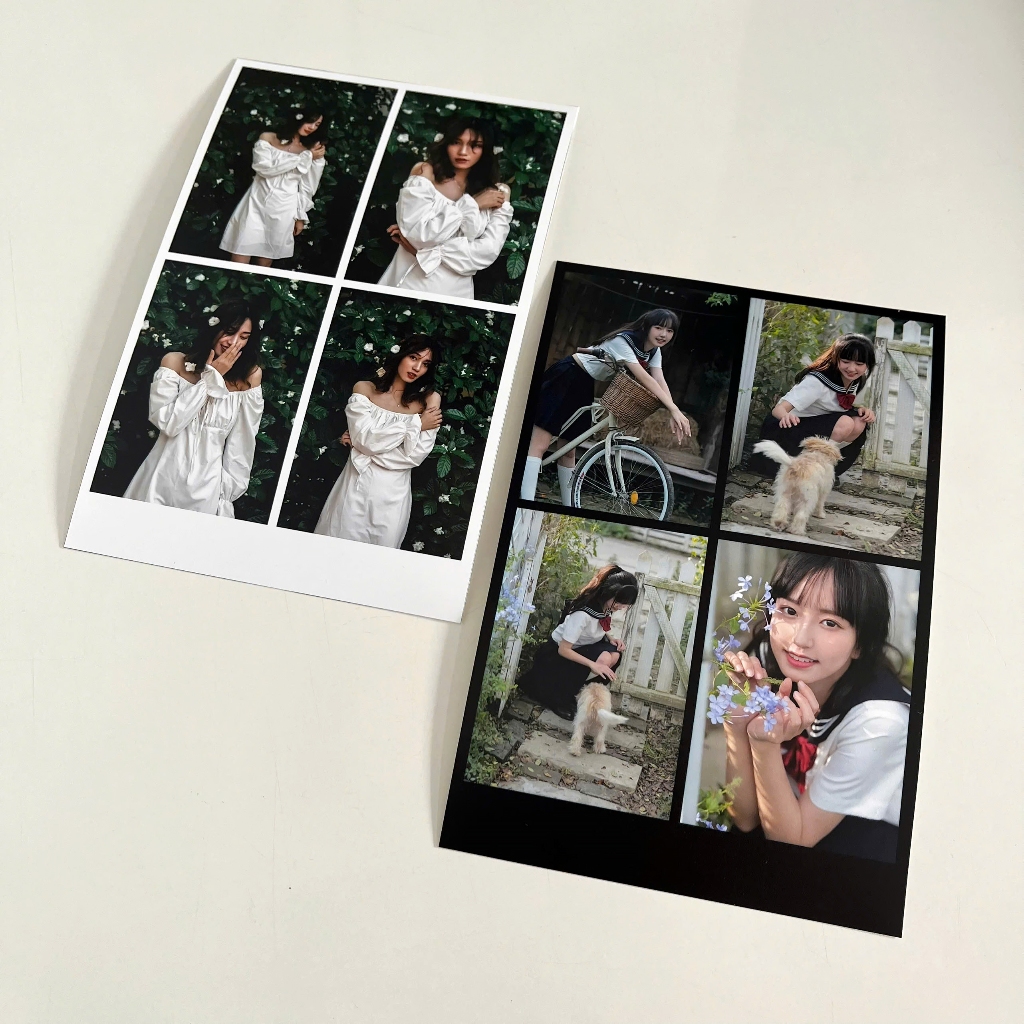 Photomatic photo with 4 black and white frames, photo printing on ...