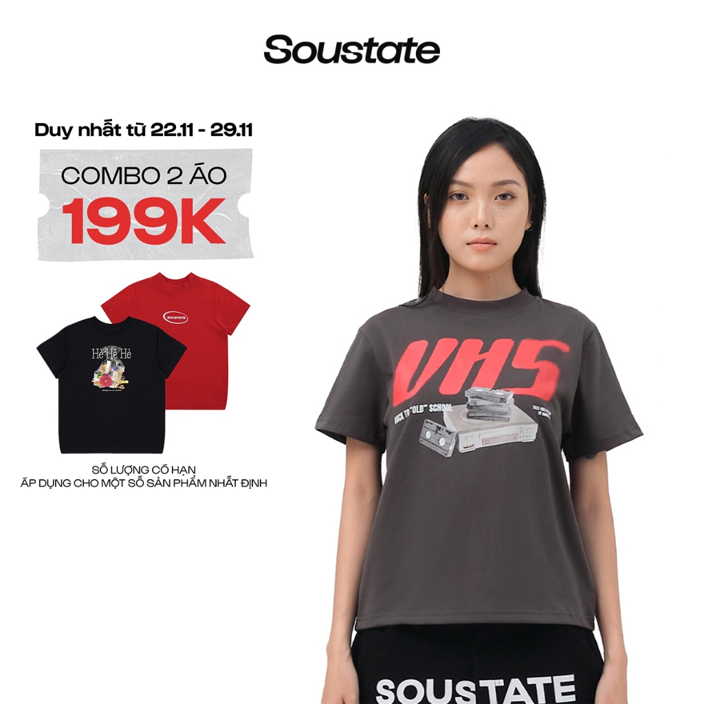 Babytee Vhs T-shirt 100% Cotton (Gray) - Genuine SOUSTATE | Shopee ...