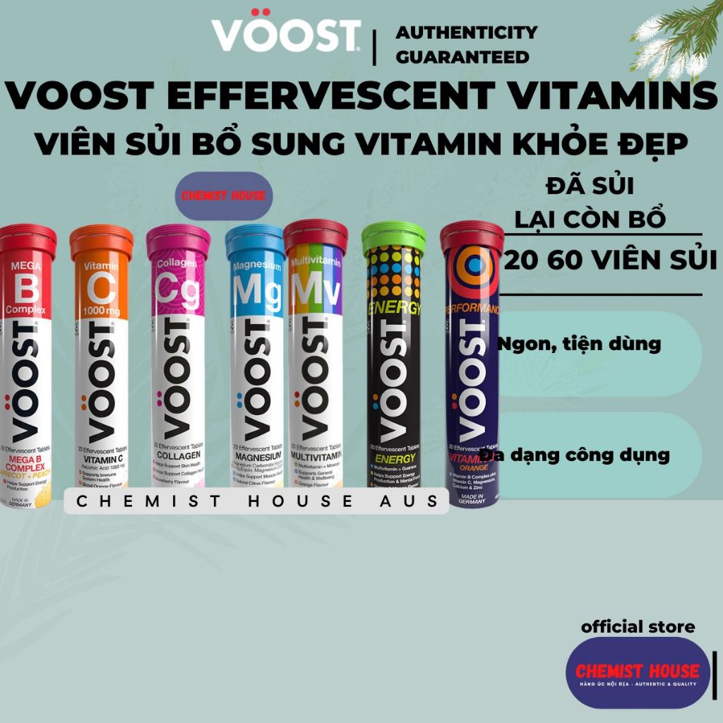 [20 V] VOOST Effervescent Vitamins Effervescent Tablets Comprehensive Multivitamin Supplement ...