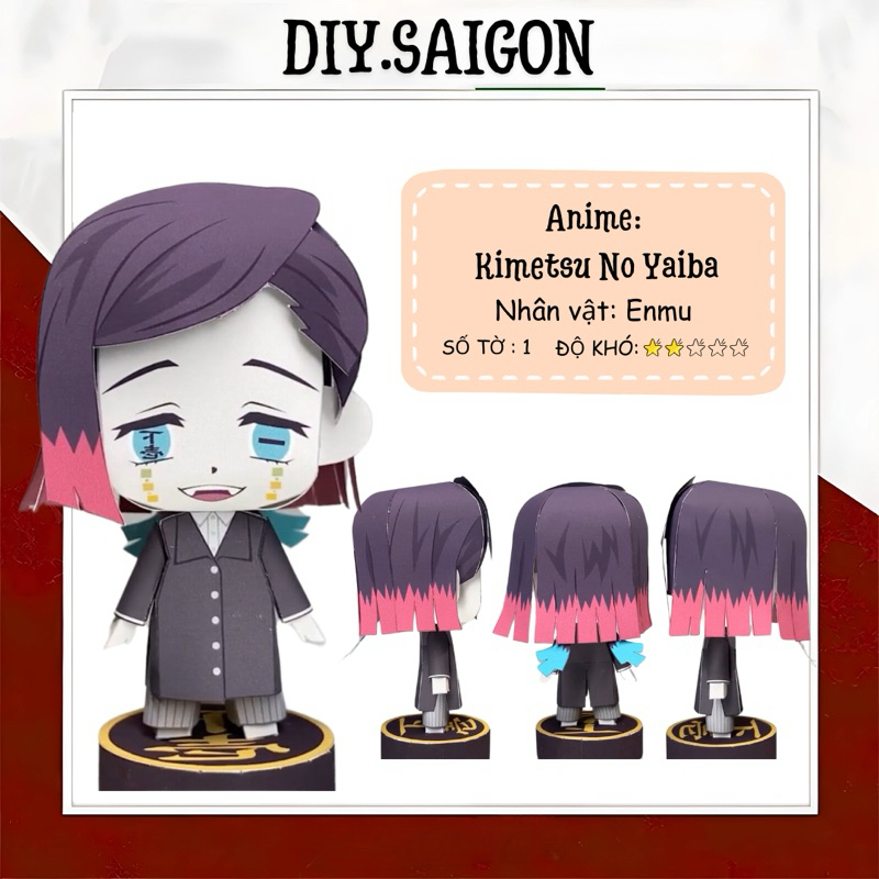 [ Kimetsu No Yaiba] - Anime Chibi Enmu Paper Model | Shopee Philippines