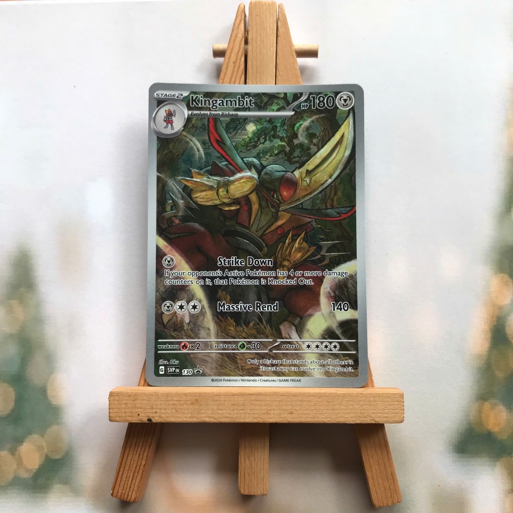 Pokemon Kingambit SVP130 Picture Card - Genuine English Illustration ...