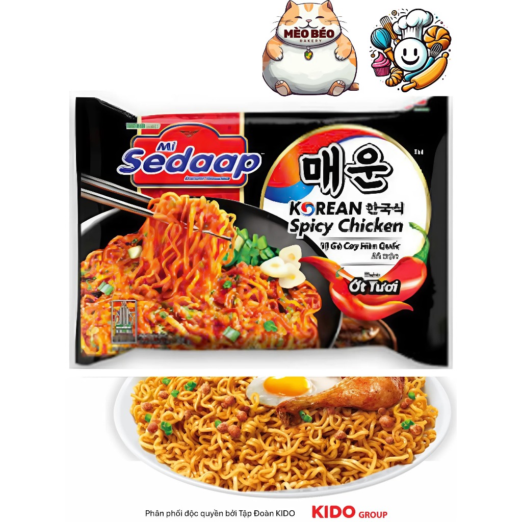 Sedaap Korean Style Mixed Noodles Spicy Chicken Flavor | Sedaap Mixed ...