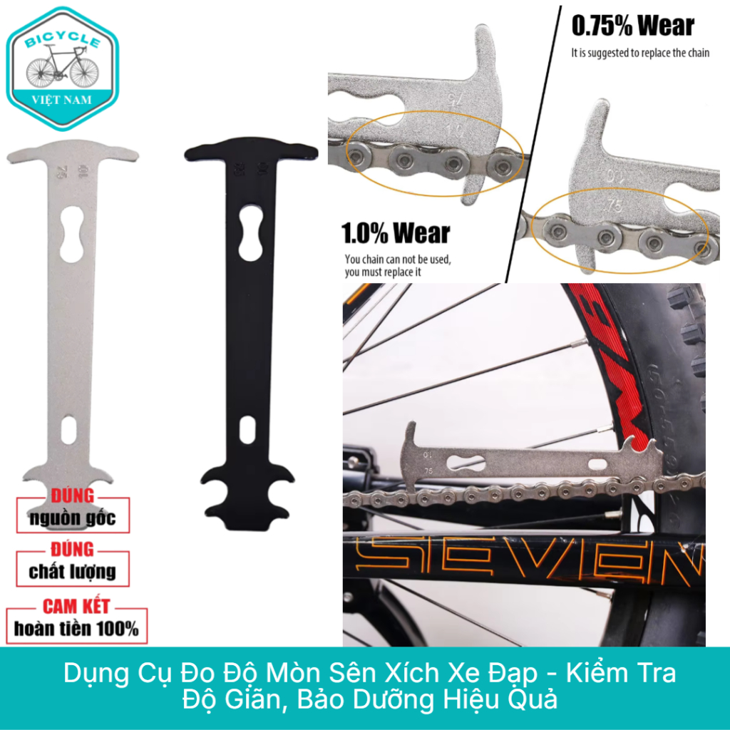 Bicycle Chain Wear Measuring Tool - Effective Stretch and Maintenance ...