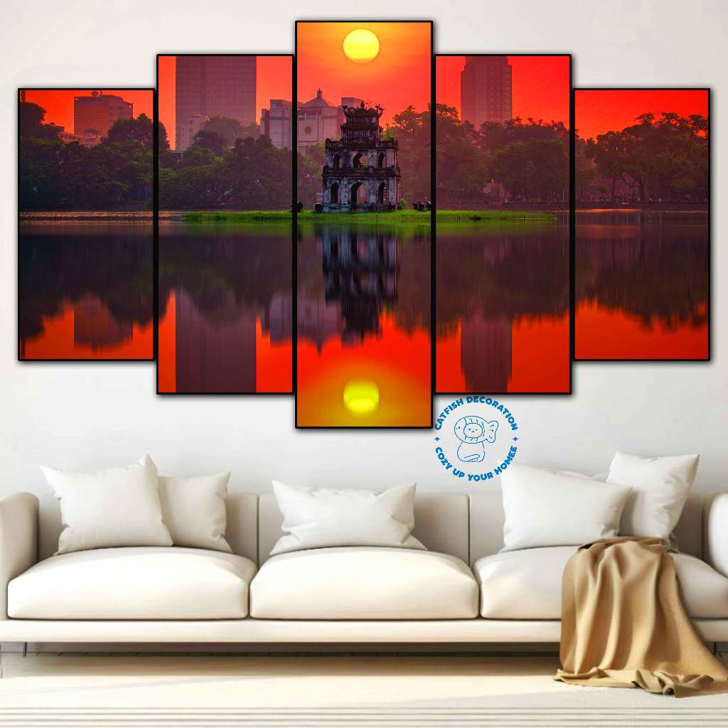 Set of 5 Wall Collage Panels VIETNAMESE LANDSCAPE - Mirror Formex - VN ...