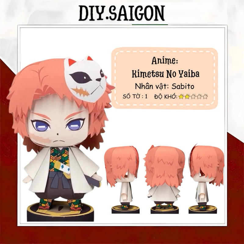 [Kimetsu No Yaiba] - Anime Chibi Sabito Paper Model | Shopee Philippines