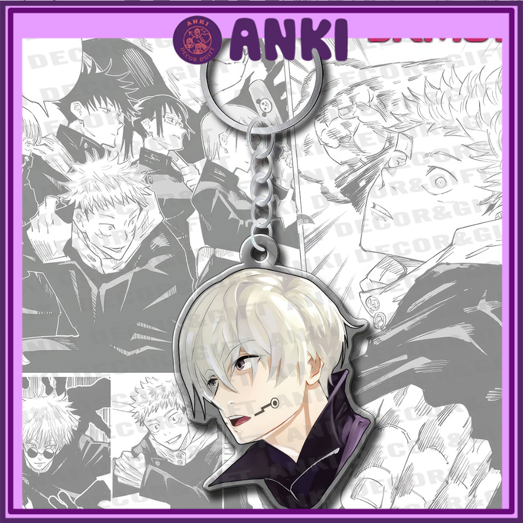 Toge Inumaki keychain, transparent mica keychain, Jujutsu Kaisen ...