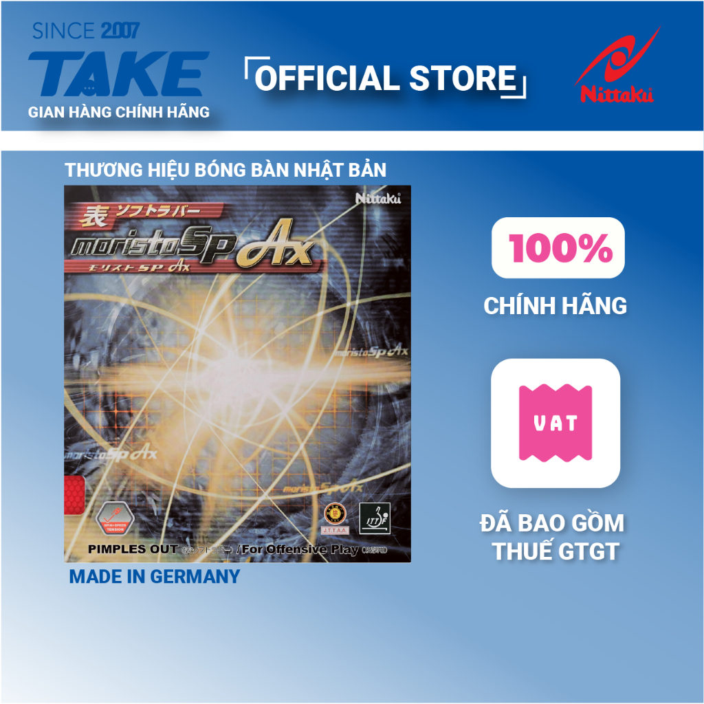 Genuine Nittaku MORISTO SP AX Table Tennis Racket MADE IN GERMANY ...