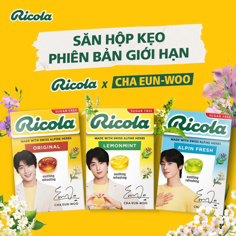 Support for Cha Eunwoo x Ricola Herbal Lozenges | Shopee Philippines